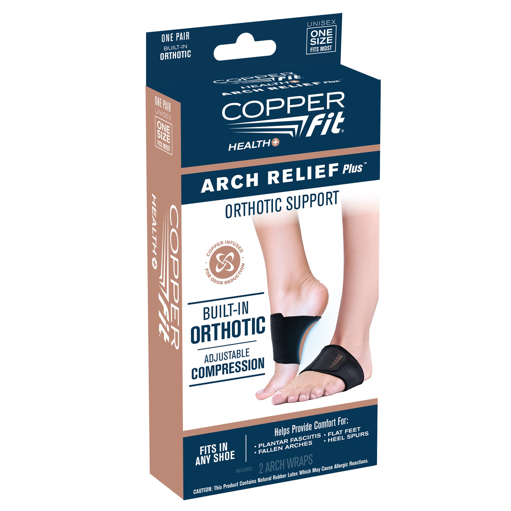 Arch Relief Plus: Arch Support Compression Bands - Copper Fit