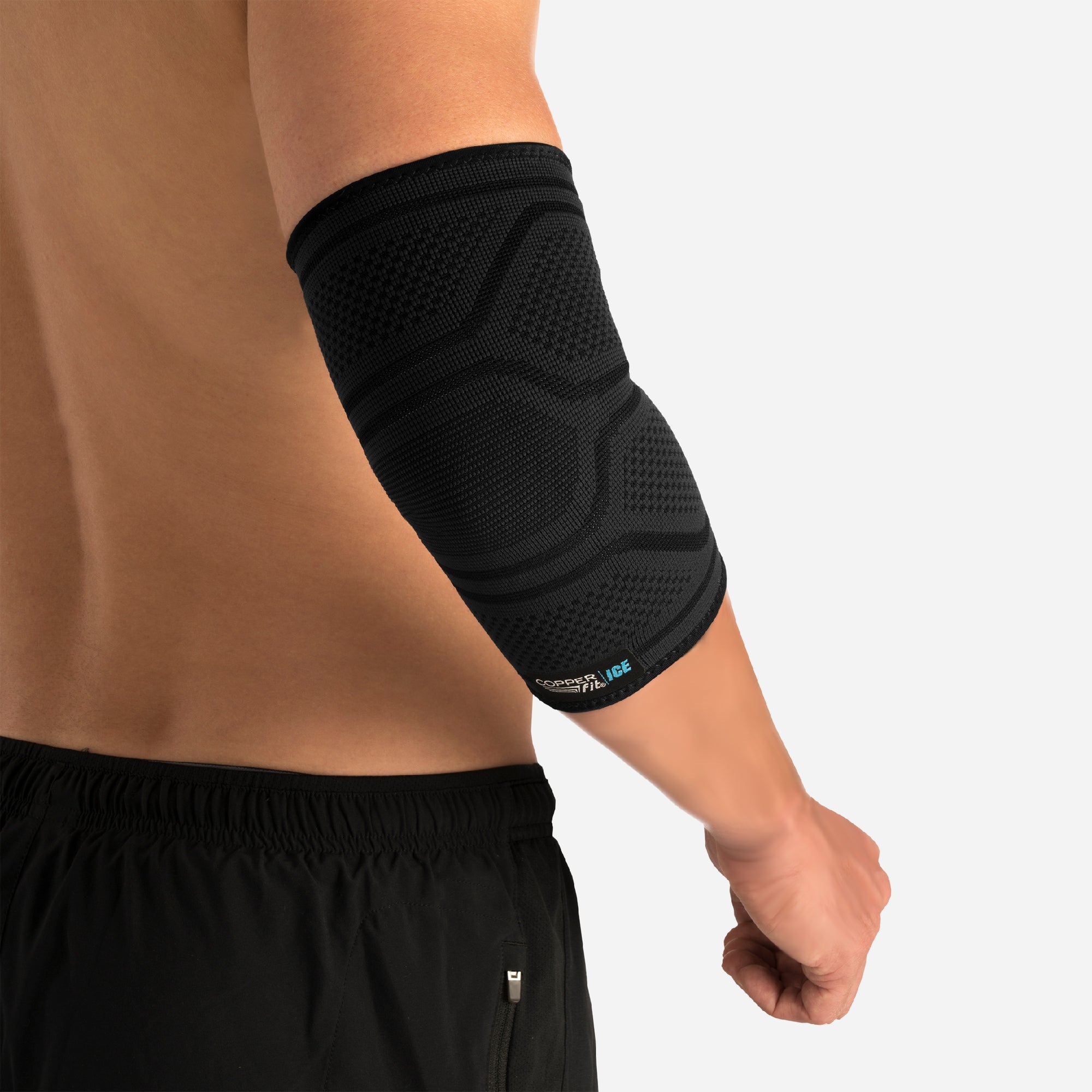Ice Compression Elbow Sleeves: Menthol-Infused - Copper Fit