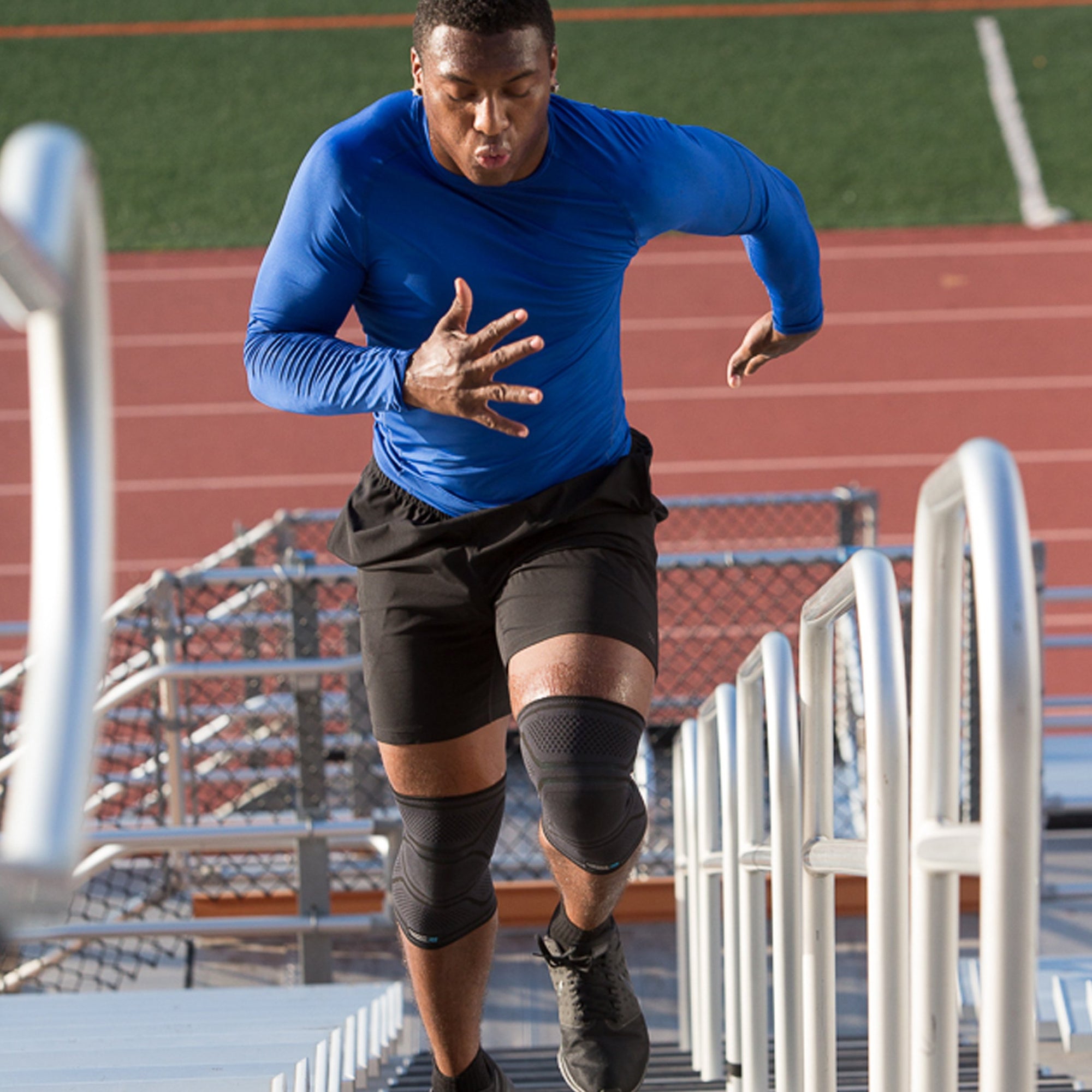 Ice Compression Knee Sleeves: Menthol-Infused - Copper Fit